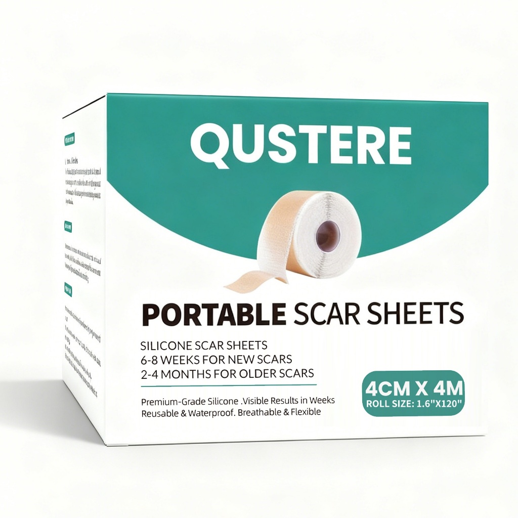 QUSTERE Reusable Scar Patches | Silicone Gel Sheets | Skin-Friendly ...