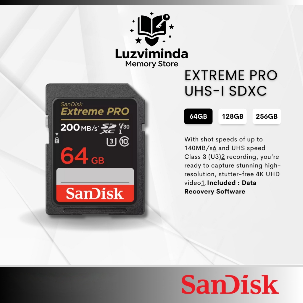 SanDisk Extreme Pro 100MB/S - 200MB/S UHS-I SDHC SDXC Memory Card ...