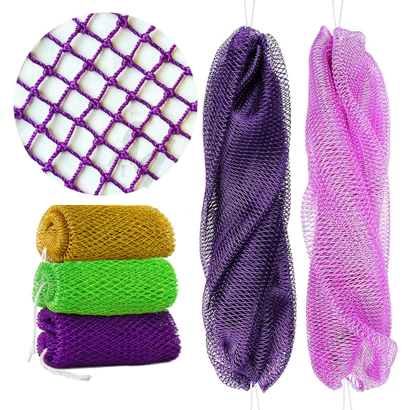 Real African Net Exfoliating Sponge Authentic with Knots - Afro Back ...