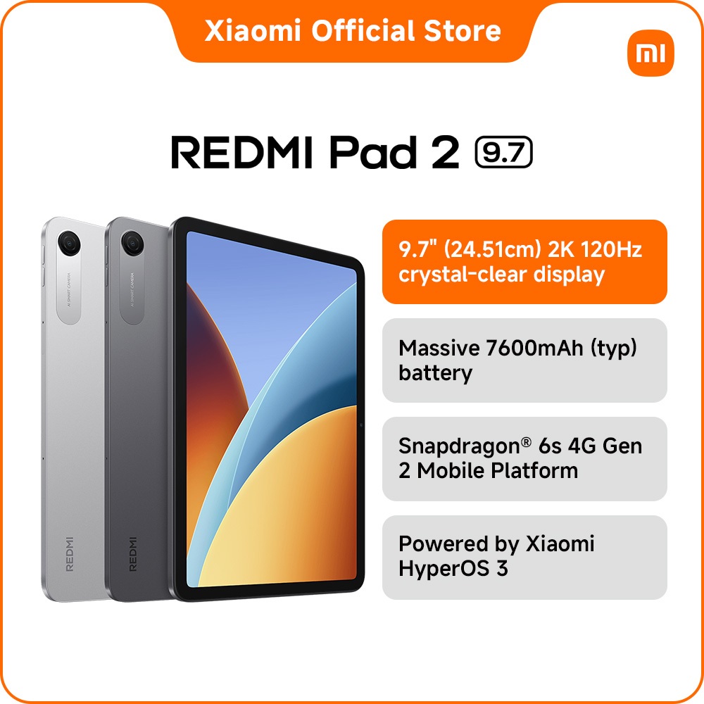 REDMI Pad 2 9.7 WIFI | 4GB+64GB | Massive 7600mAh (typ) battery ...