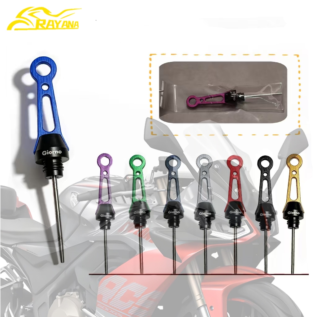 Universal CNC Aluminum Motorcycle Oil Dipstick Engine Oil Level Check ...