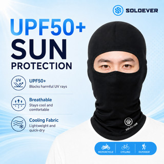 【PH Delivery】SOLOEVER UPF50+ Ice Silk Balaclava Face Mask UV Sun ...