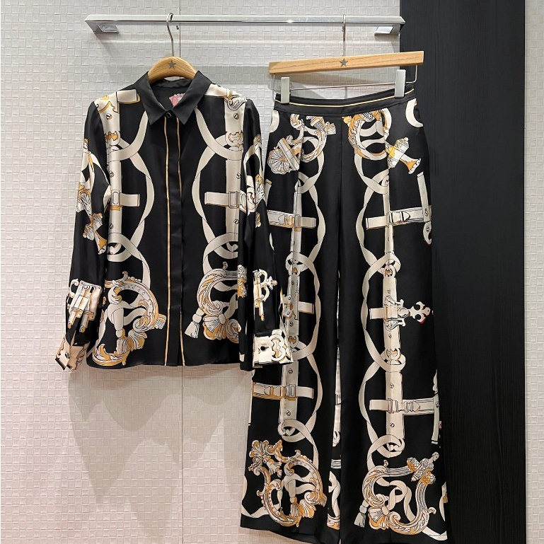 PUC* Women girl casual sets fashion blouse shirts and pants trousers ...