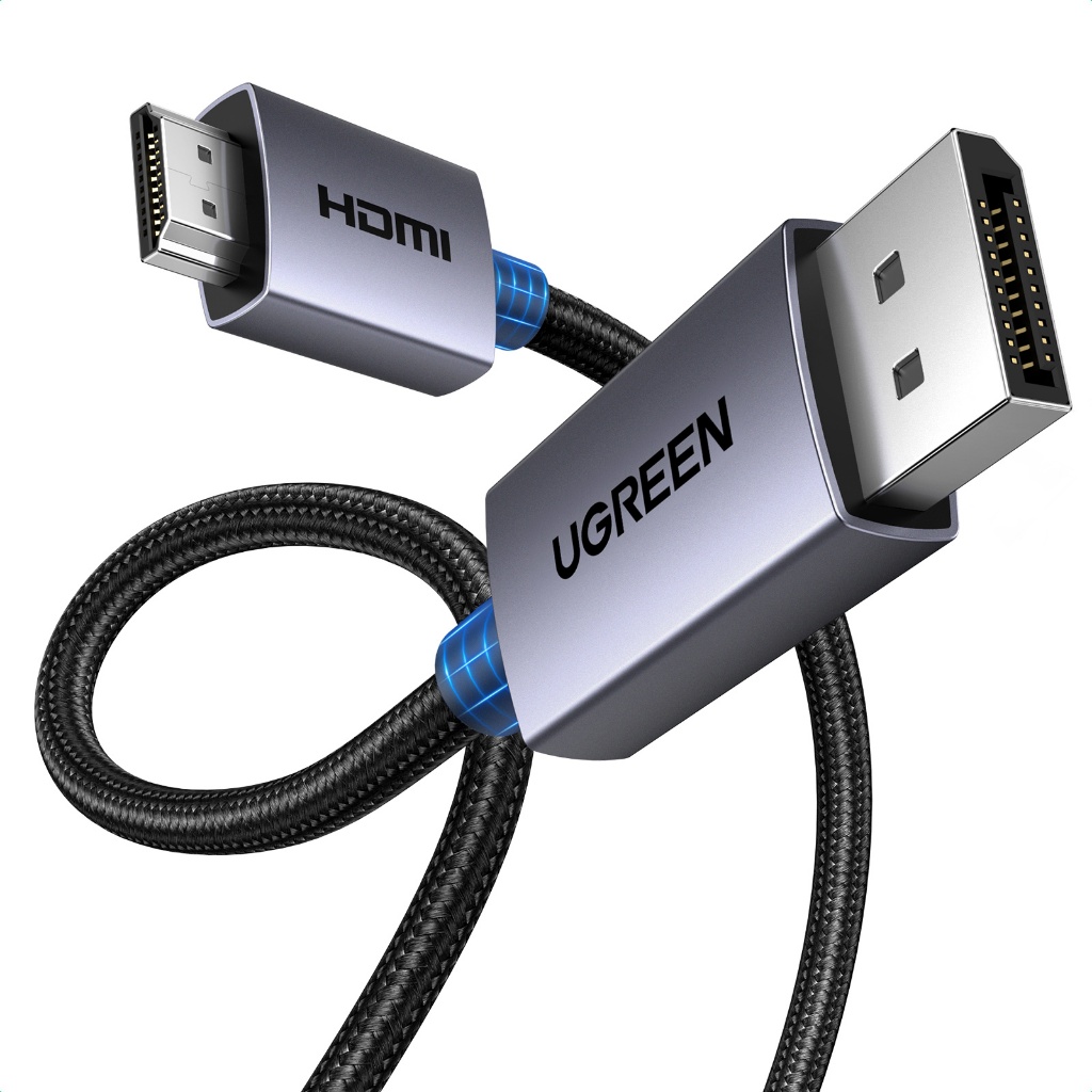 UGREEN DP to HDMI 4K Cable Nickel-Plated Connector Aluminum Shell for ...