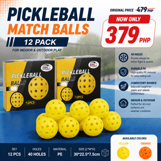 Pickleball Balls Set12PCS| High Bounce Durable Match Training Balls ...
