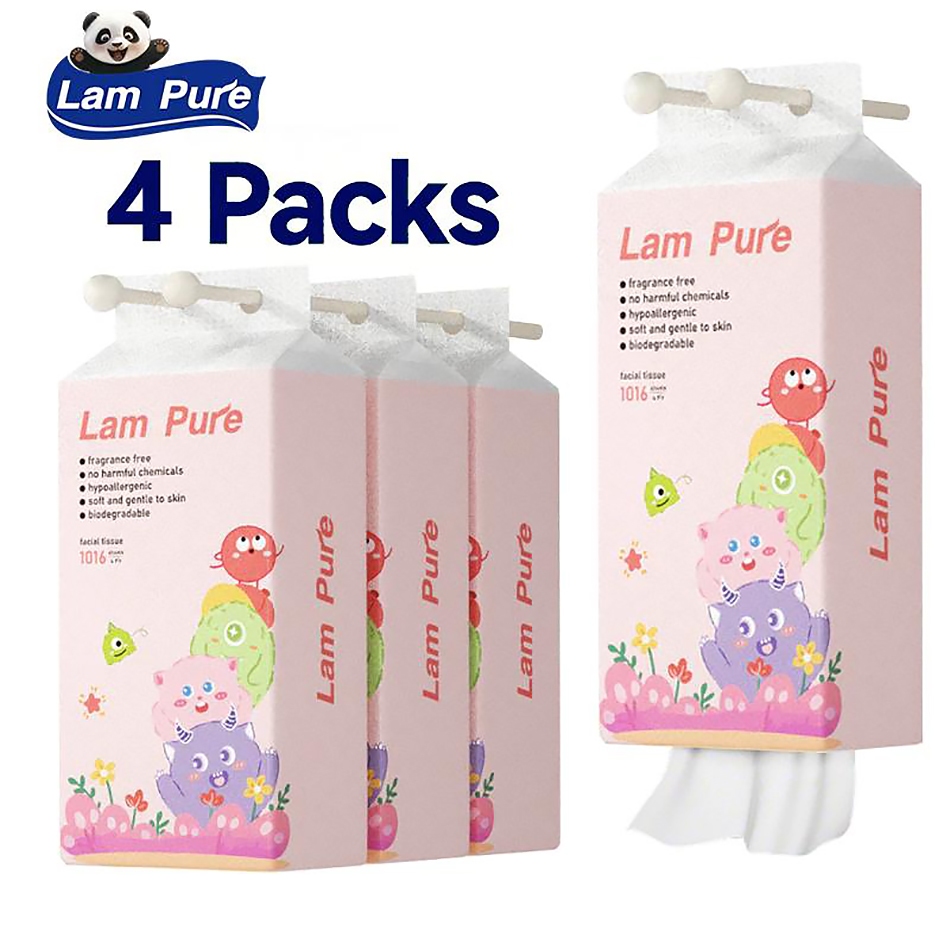 【BUY 2 TAKE 2】LamPure Facial Tissue AIR-cushion Soft Deluxe Tissue Cute ...
