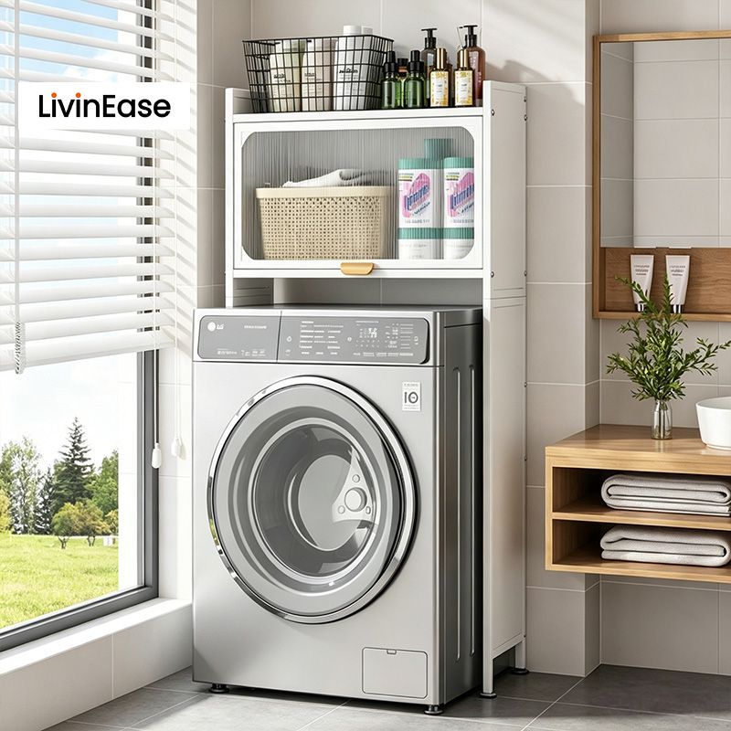 LivinEase Washing Machine Rack Top Shelf Organizer Dustproof ...