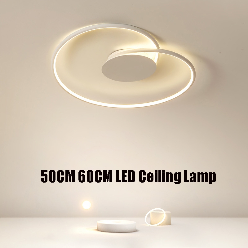 LED Ceiling Light Tricolor 50CM 60CM Aluminum Acrylic Diameter Interior ...