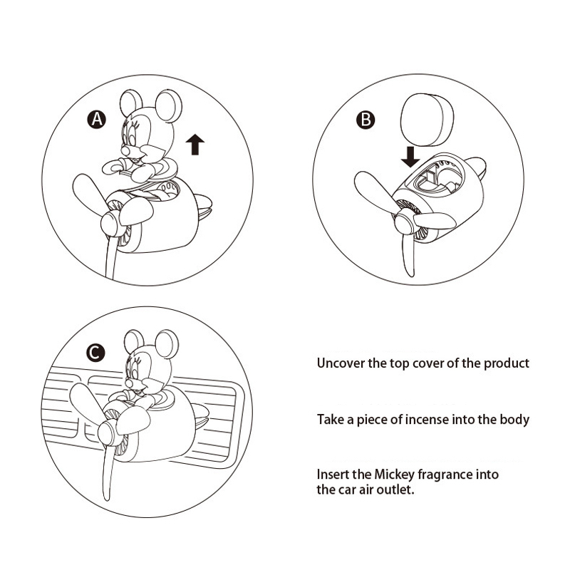 Disney Sanrio Line Friends Car Plane Aroma Mickey Minnie Strawberry ...