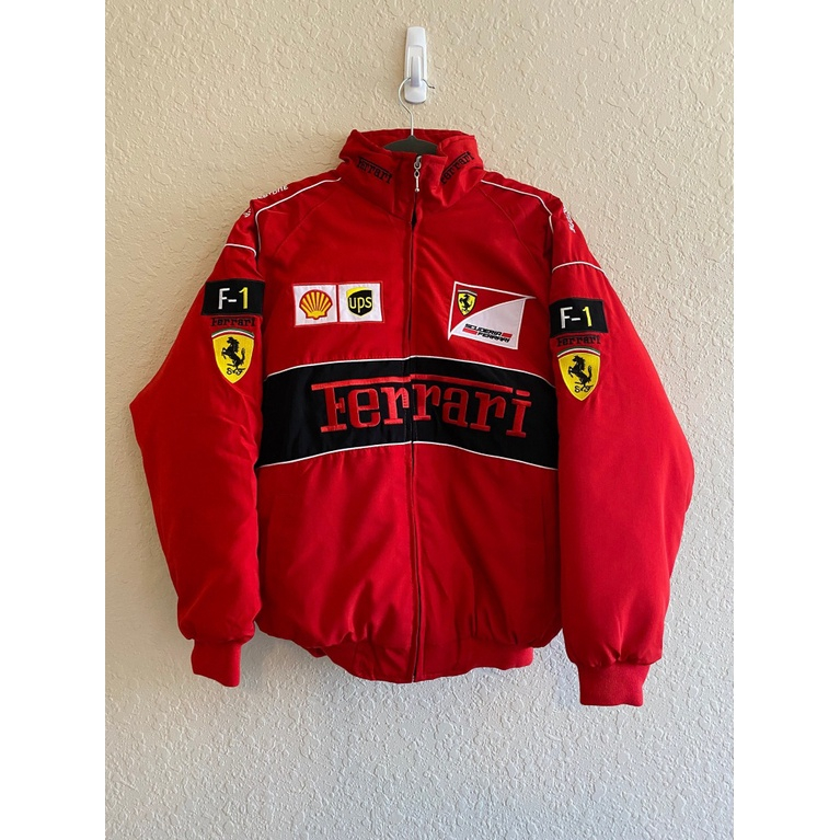F1 Racing Jacket Long Sleeve Retro Motorcycle Ferrari Team Autumn ...