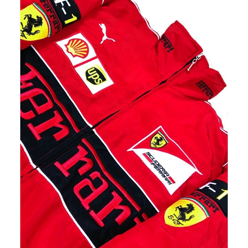 F1 Racing Jacket Long Sleeve Retro Motorcycle Ferrari Team Autumn ...