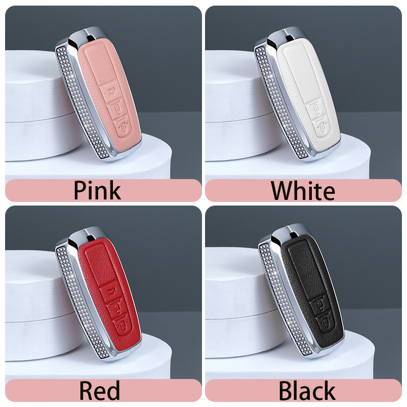 ZOBIG Zinc alloy leather diamond Key Fob Cover for Toyota 2018-2022 ...