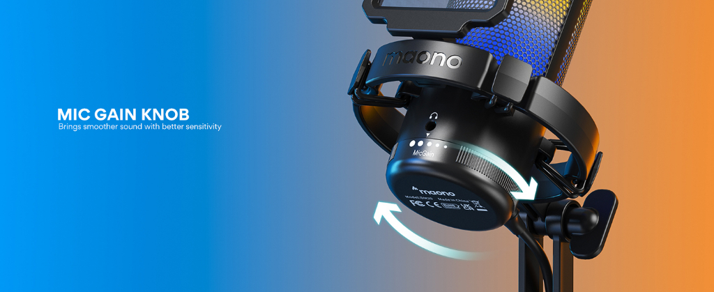 Maono DGM20/DGM20S USB Microphone RGB Gaming Mic Condenser Mic Noise ...