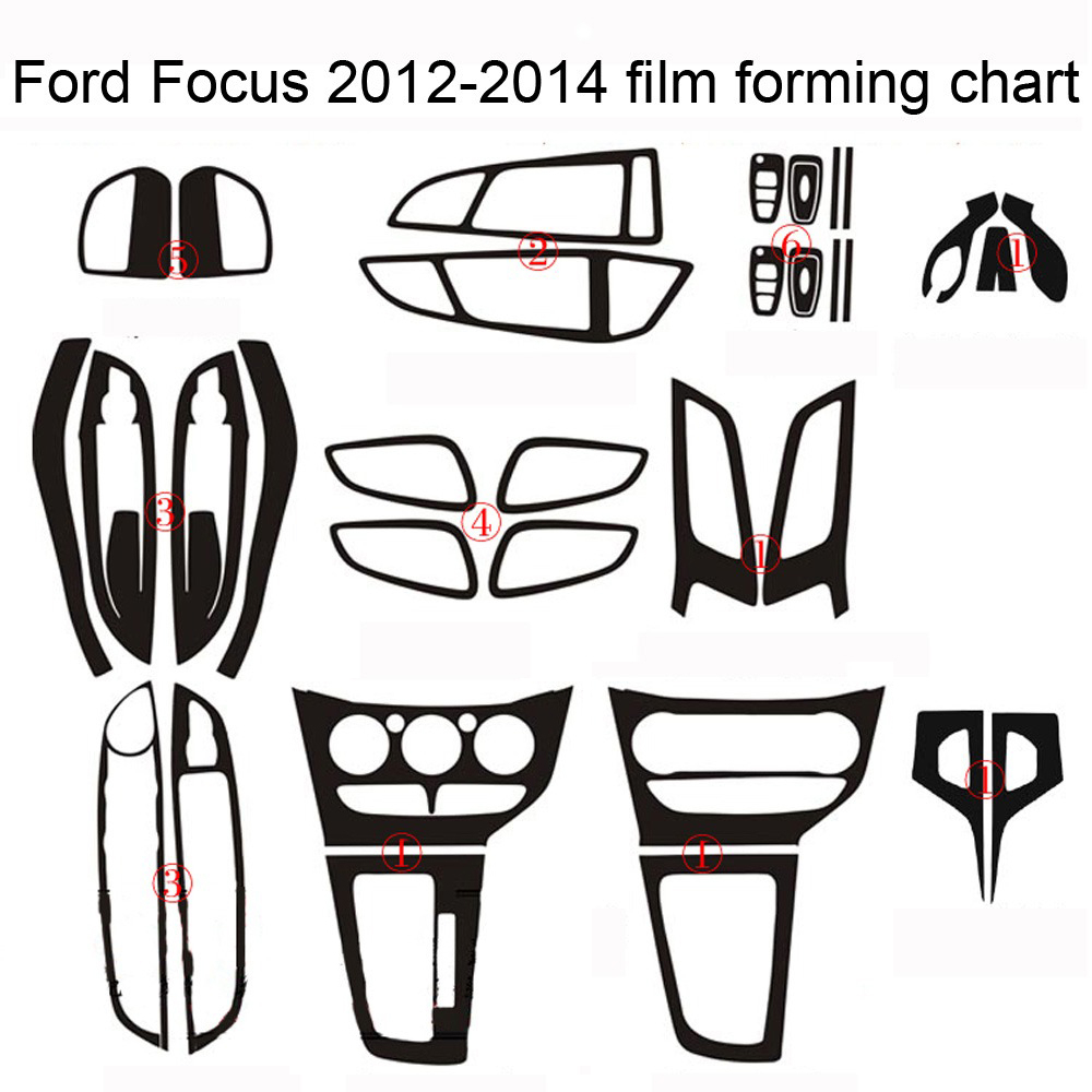 For Ford Focus 2012-2018 Self Adhesive Car Stickers Carbon Fiber Vinyl ...