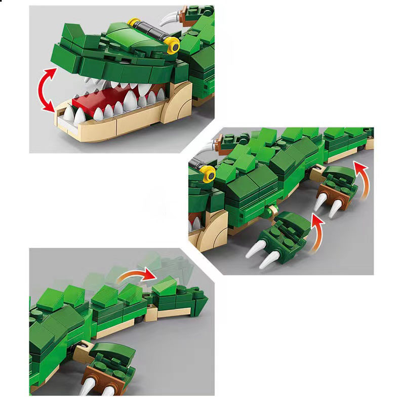 Animal deformation building blocks Tiger Crocodile Shark Owl Children's ...