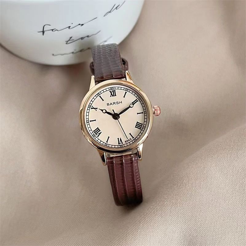 2025 New Style Round Quartz Watch Niche Light Luxury Simple Temperament ...