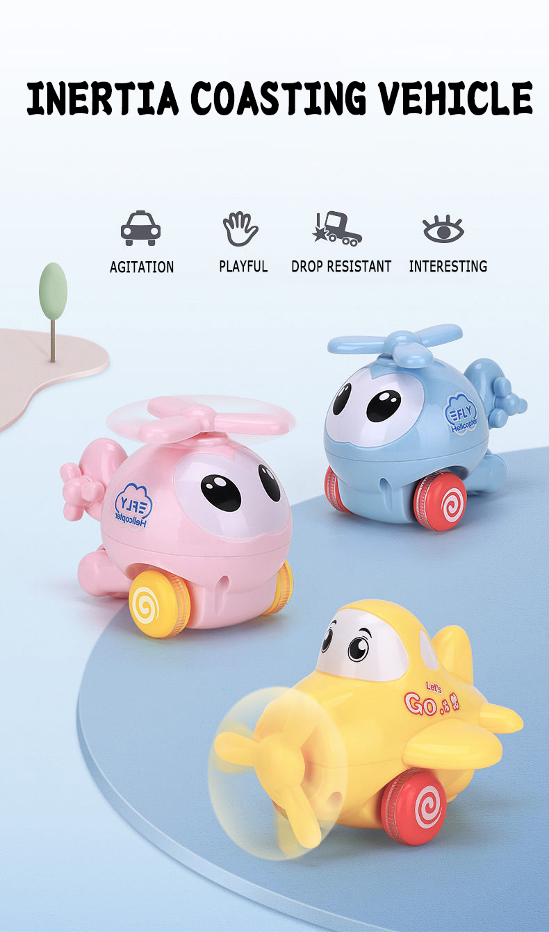 Toy Car Sliding Helicopter-Model Aircraft Inertia Gifts Classic Kids ...
