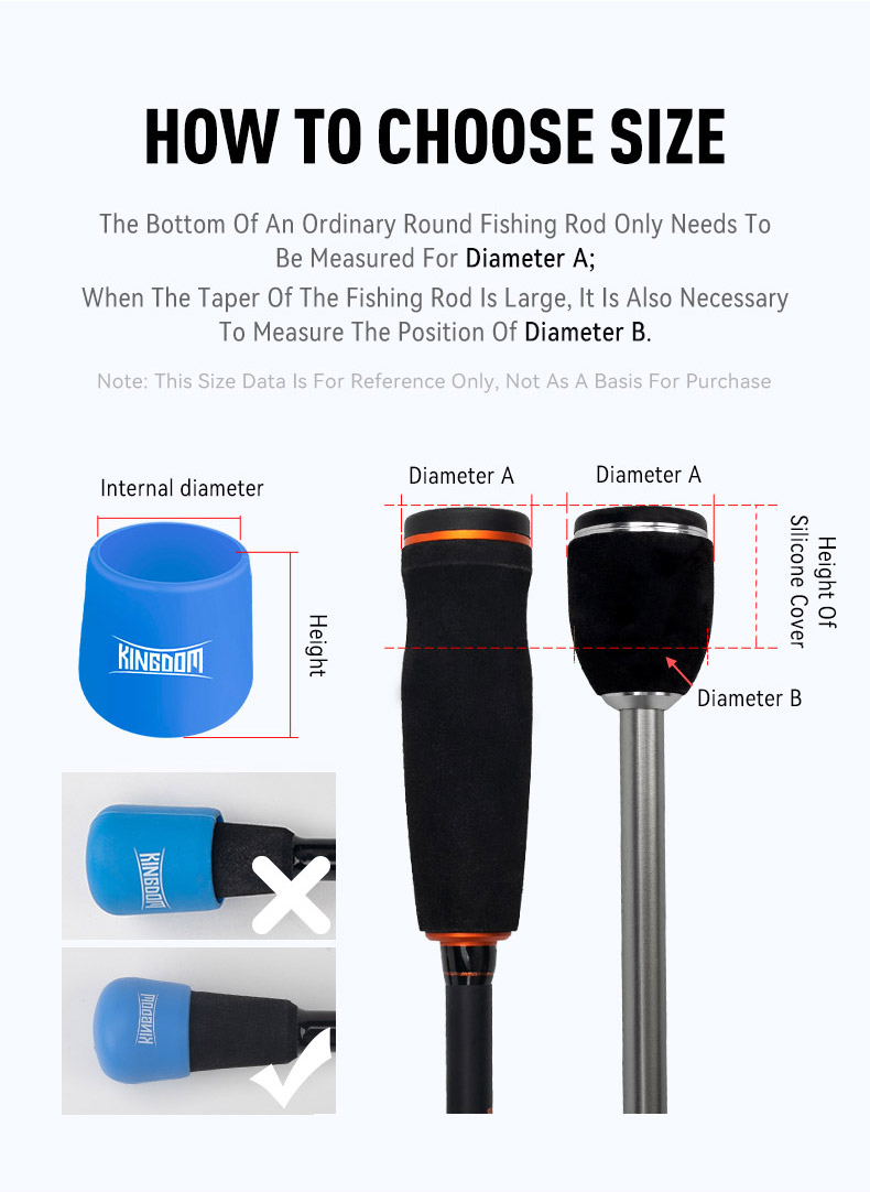 Kingdom Fishing Rod Handle Protective Case gel Lure Rod Bottom ...
