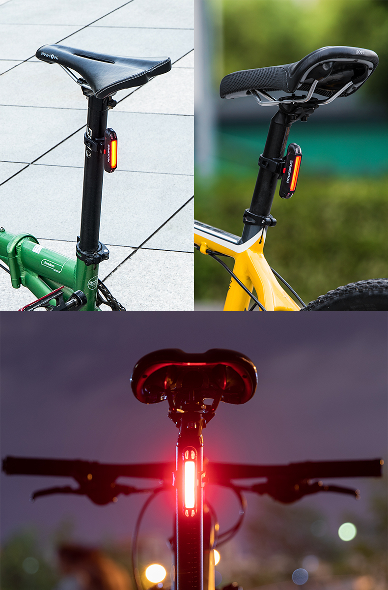 【PH Delivery】ROCKBROS Bicycle Rear Light Cycling USB Rechargeable Ipx4 ...