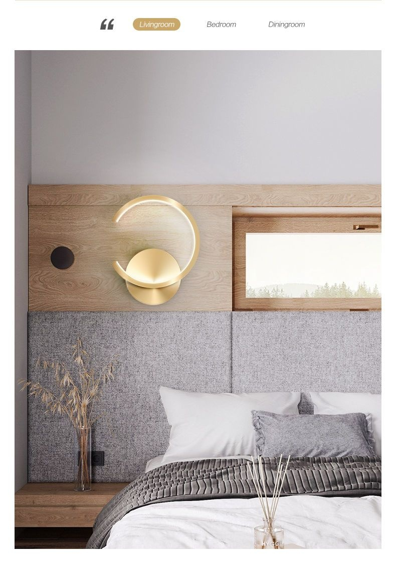 Nordic Modern Wall Lamp Bedroom Wall Sconce Living Room Decorative Wall ...