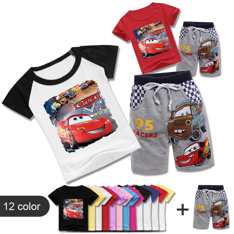 Summer Baby Boy Clothes Cartoon Pixar Cars Lightning McQueen Print Kid ...