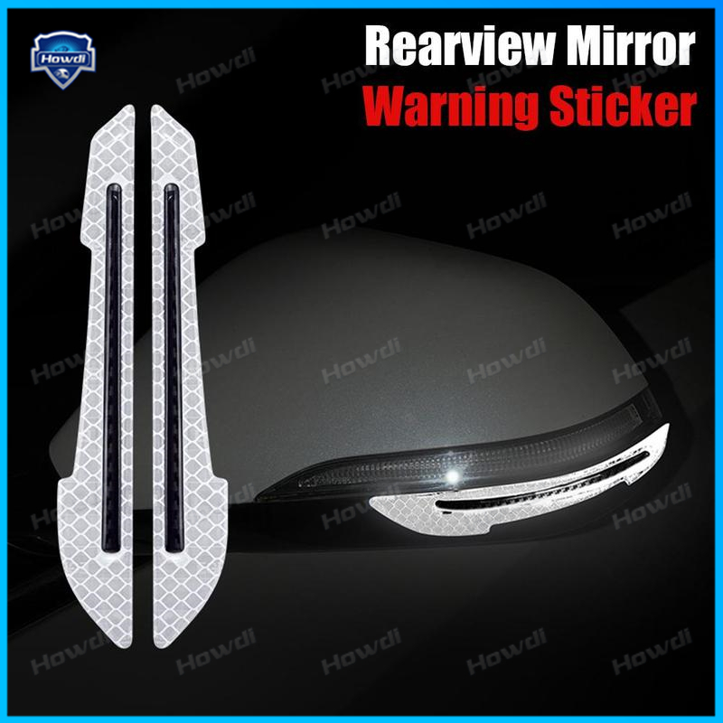 1 Pair Car Rearview Mirror Reflective Sticker Car-styling Safety ...