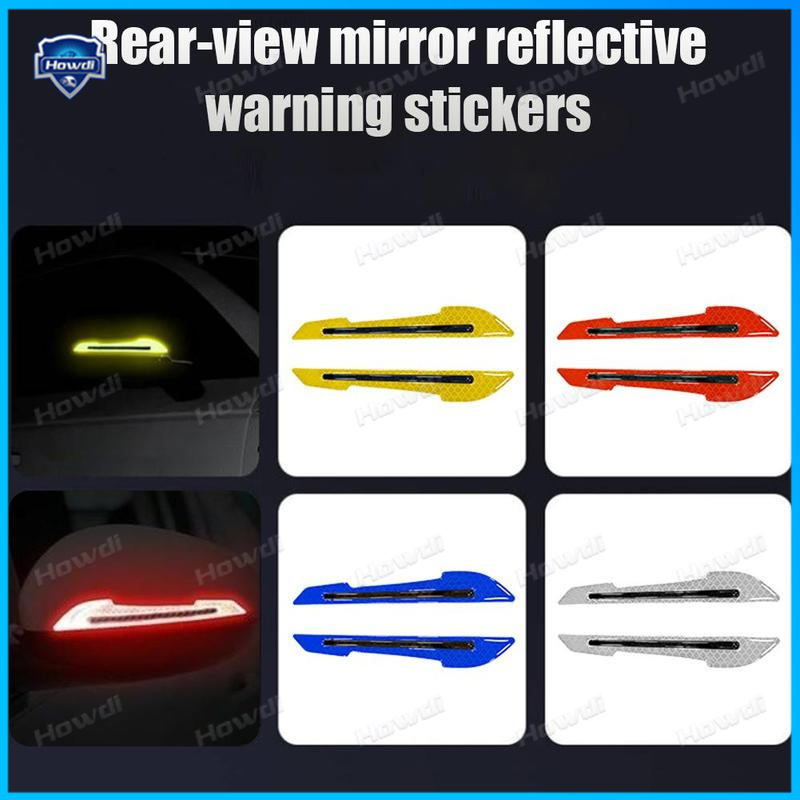 1 Pair Car Rearview Mirror Reflective Sticker Car-styling Safety ...