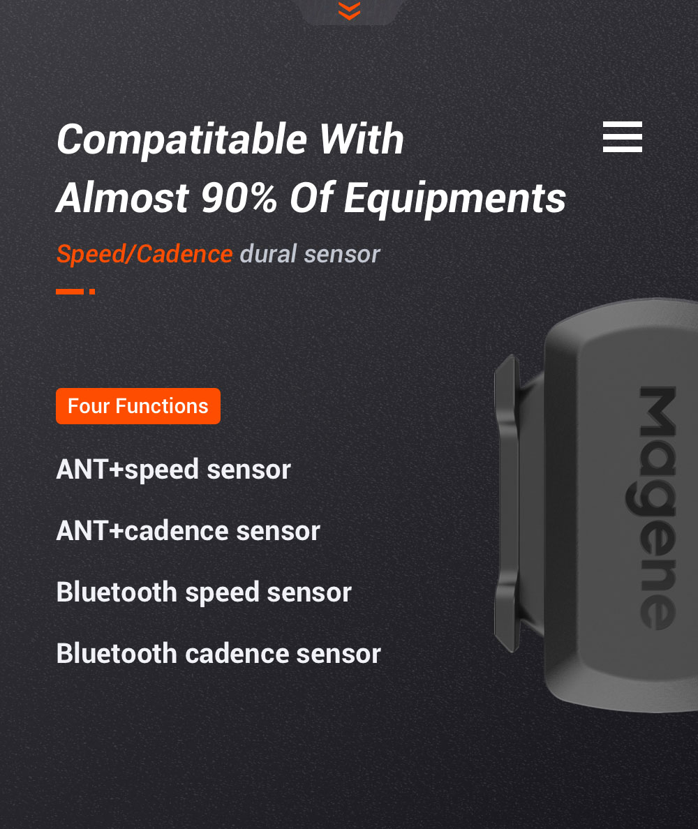 Magene S3+ speed cadence sensor ant bluetooth Dual Sensor Compatible ...