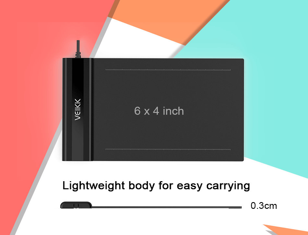 VEIKK Drawing tablet S640 Digital Pen tablet 6x4 inch with 8192 Level ...
