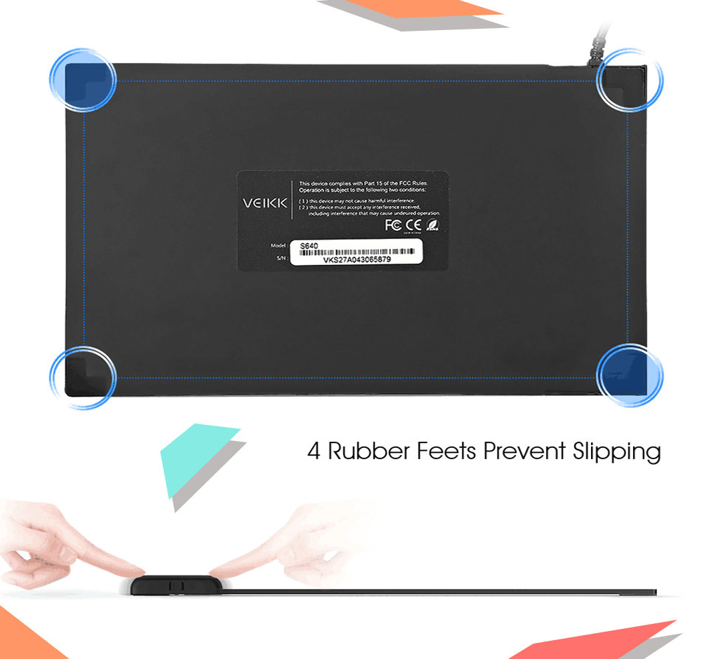 VEIKK Drawing tablet S640 Digital Pen tablet 6x4 inch with 8192 Level ...