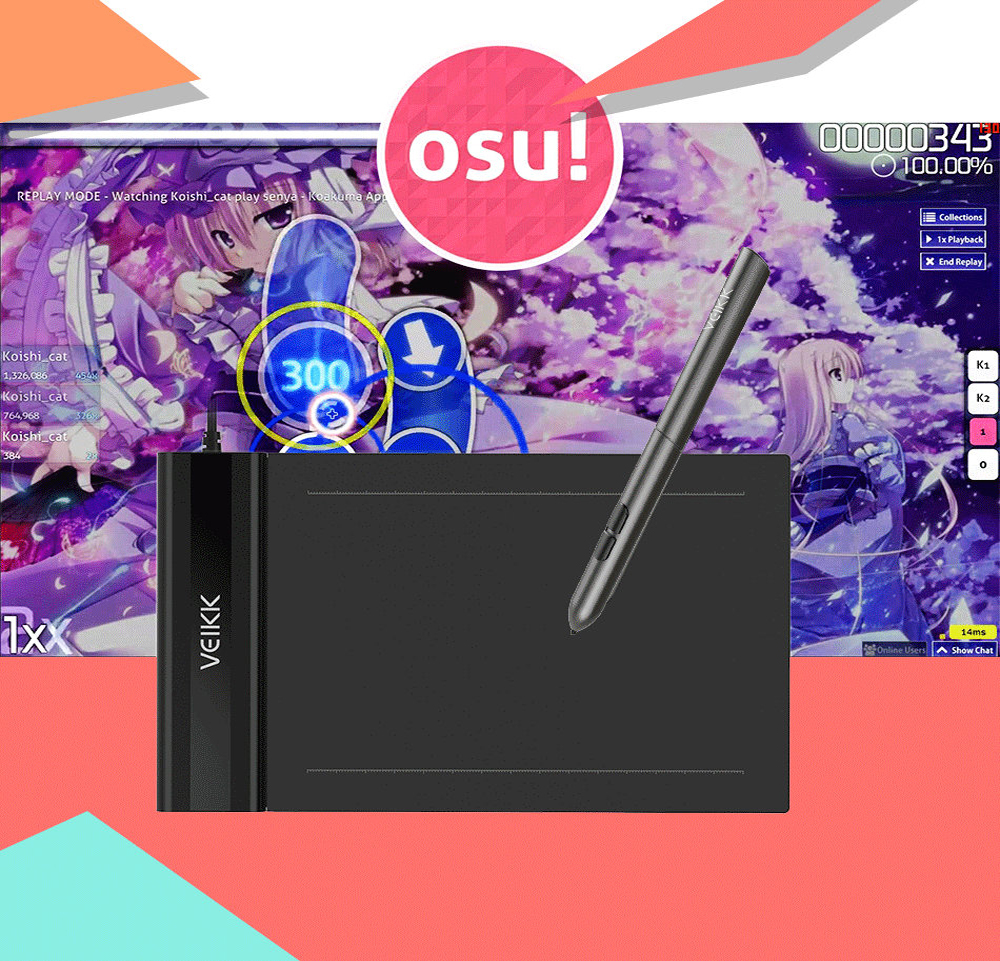 VEIKK Drawing tablet S640 Digital Pen tablet 6x4 inch with 8192 Level ...
