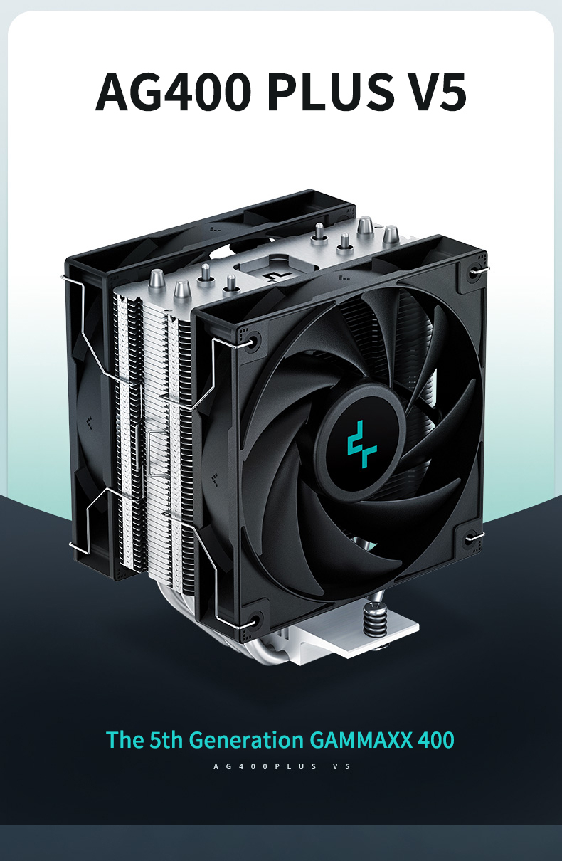 Deepcool Gammaxx 400 ARGB V5 CPU Cooler AG400 PLUS 4 Heat Pipes Air ...