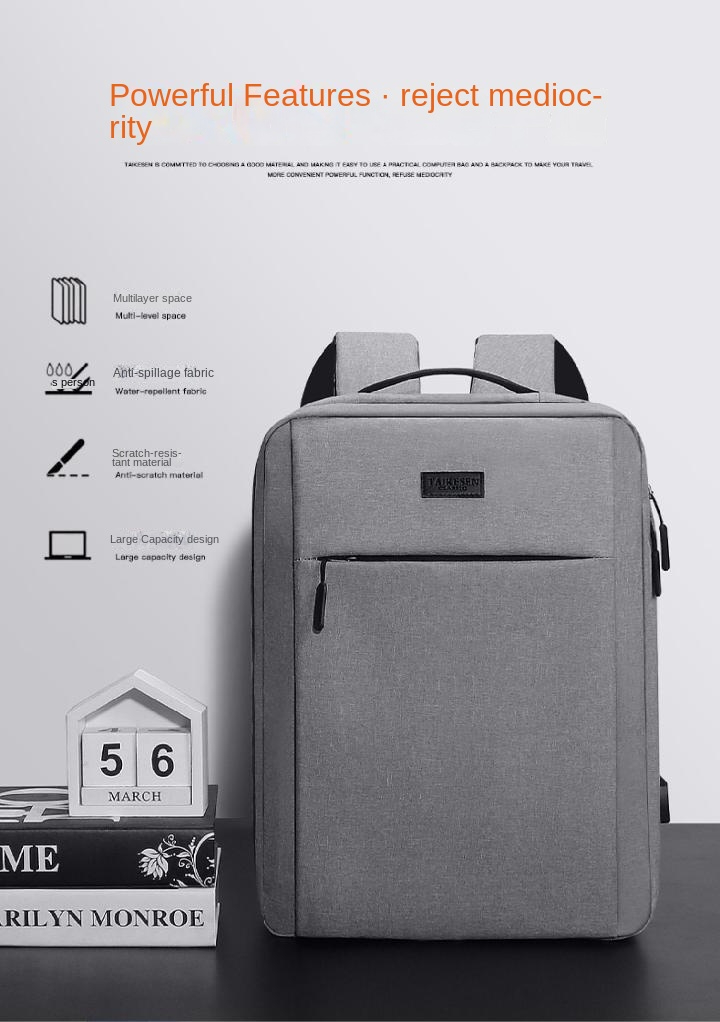 Laptop Bag Men's and Women's Backpack 15.6 "14" 17 "16.1 Student ...