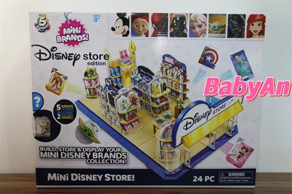 5 Surprise Disney Store Mini Brands Toy Store Playset with 2 Exclusive ...