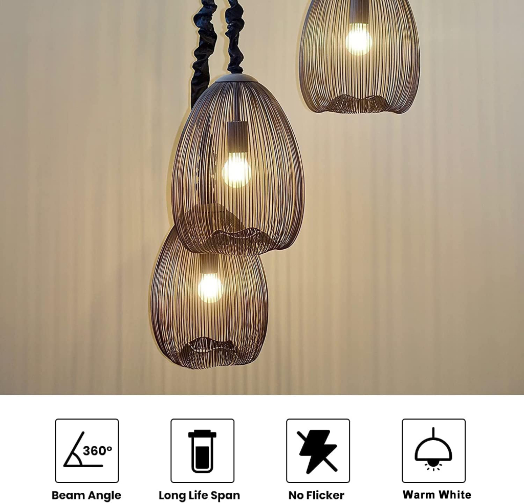 5 Packs E27 E12 E14 12V 24V LED Low Press Edison Bulb Retro 220V Warm ...