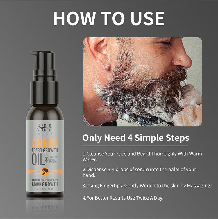 SEVICH Natural Chebe Beard Growth Oil Effectively Promotes Beard Growth ...