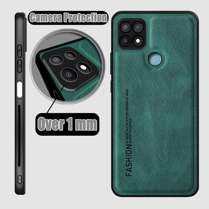 Luxury Soft Leather Case 2 IN 1 For Realme 5 5i 5s 6i with Ceramic Film ...