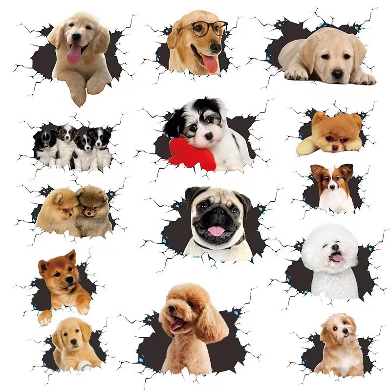 HL 3D dog stickers Cute stickers Waterproof car stickers Decorative ...