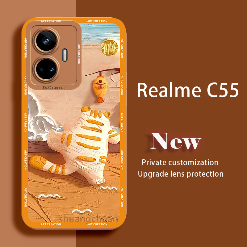 Realme C55 phone case new silicone ins advanced sense lens all-in-one ...