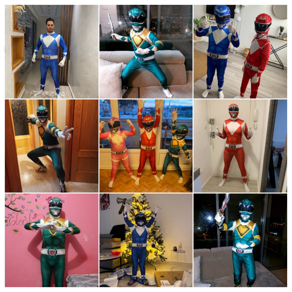 Fantasia Power Rangers Cosplay Costume Adult Kids Morpher Mighty ...