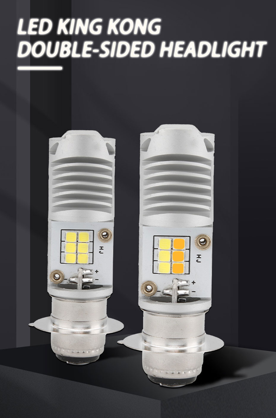 SEAMETAL LED Headlight Motorcycle T19 H6 COB 16W LED Spotlight 9-85V ...