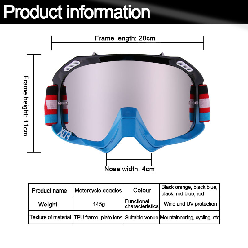 Downhill Motorcycle Goggles MTB ATV Dirt Bike Off Road Glasses MX ...