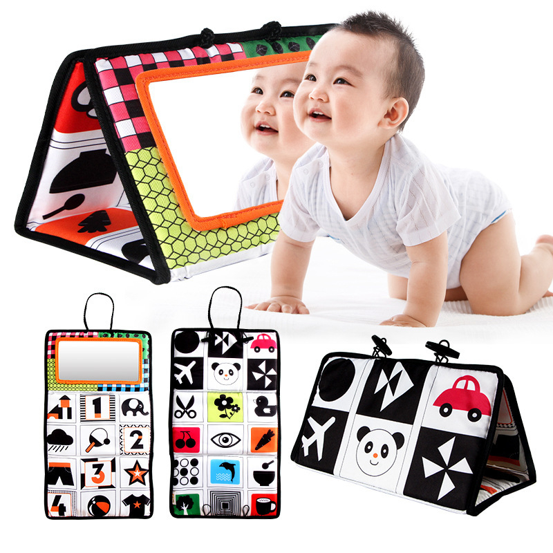 iBliver Baby Mirror Infant Toys Newborn 0 3 Months Brain Development ...