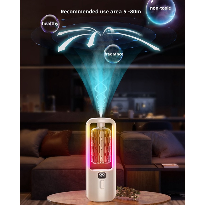 Digital Display Rechargeable Fragrance Machine Automatic Aroma Diffuser ...