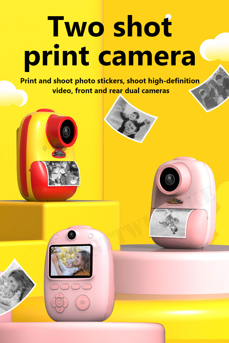Instant Print Kids Camera – 26MP Rechargeable Video Camera for Child ...