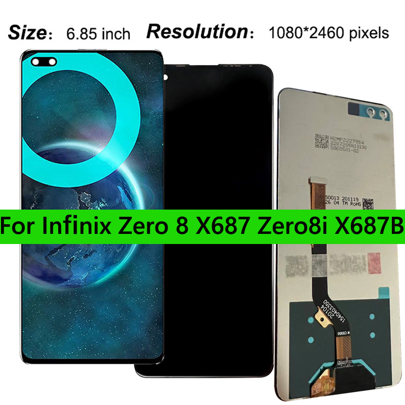 Original For Infinix Zero 8 X687 LCD Display Touch Screen Digitizer ...