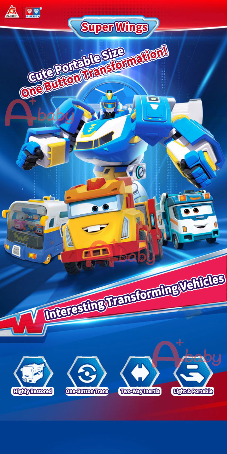 [A+baby] New Super Wings Super Base/Pet Bus Superwing Submarine/Fire Truck/Engineering Vehicle ...