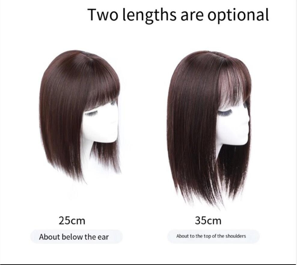 3D Air bangs wig simulation hair mask white hair natural forehead top ...