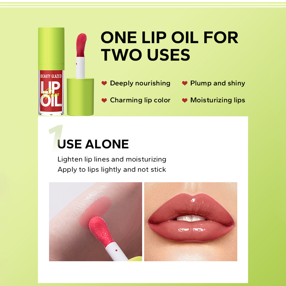 BEAUTY GLAZED Rare Bright Lustrous Lip Essence Lip Oil Moisturizing ...