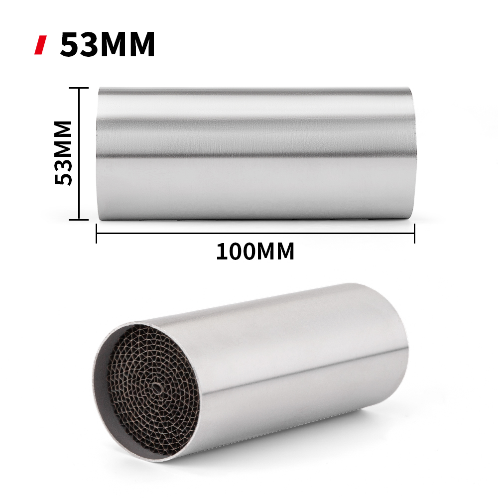 Universal 35/42/45/ 48/50 53mm Motorcycle Front Middle Pipe Catalyst DB ...